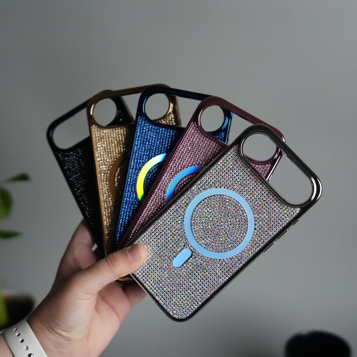 iPhone 17 Air Luxury Diamond Case Cover With MagSafe – FRATO