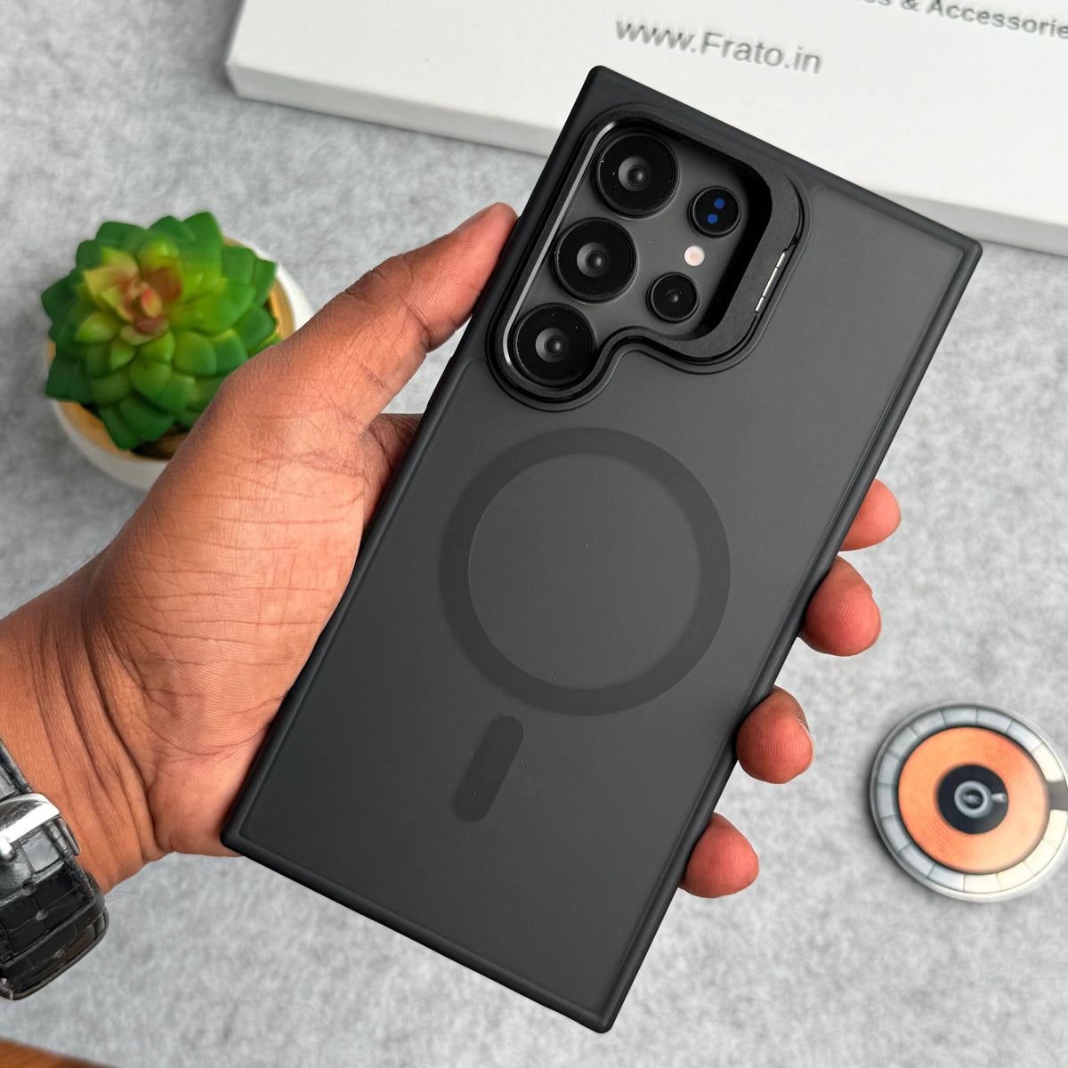 Samsung Galaxy S25 Ultra Smoke MagSafe Cover With Metal Camera Bump Ki ...