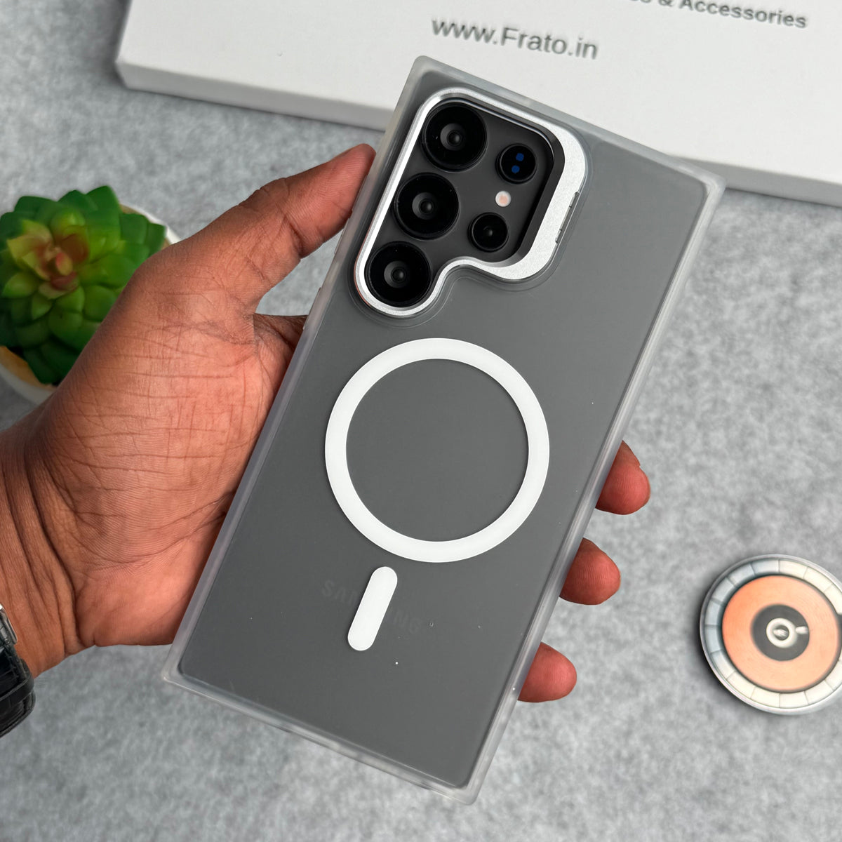 Samsung Galaxy S25 Ultra Smoke MagSafe Cover With Metal Camera Bump Ki ...