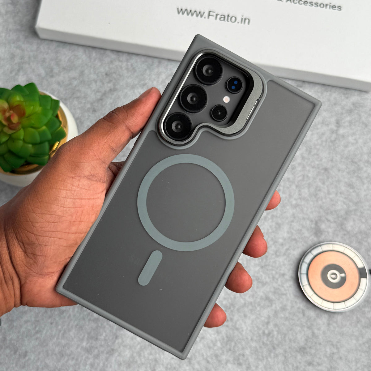 Samsung Galaxy S25 Ultra Smoke MagSafe Cover With Metal Camera Bump Ki ...