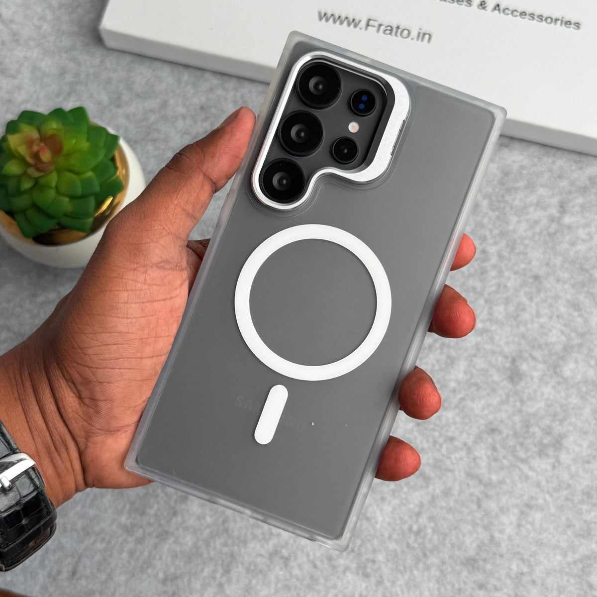 Samsung Galaxy S25 Ultra Smoke MagSafe Cover With Metal Camera Bump Ki ...