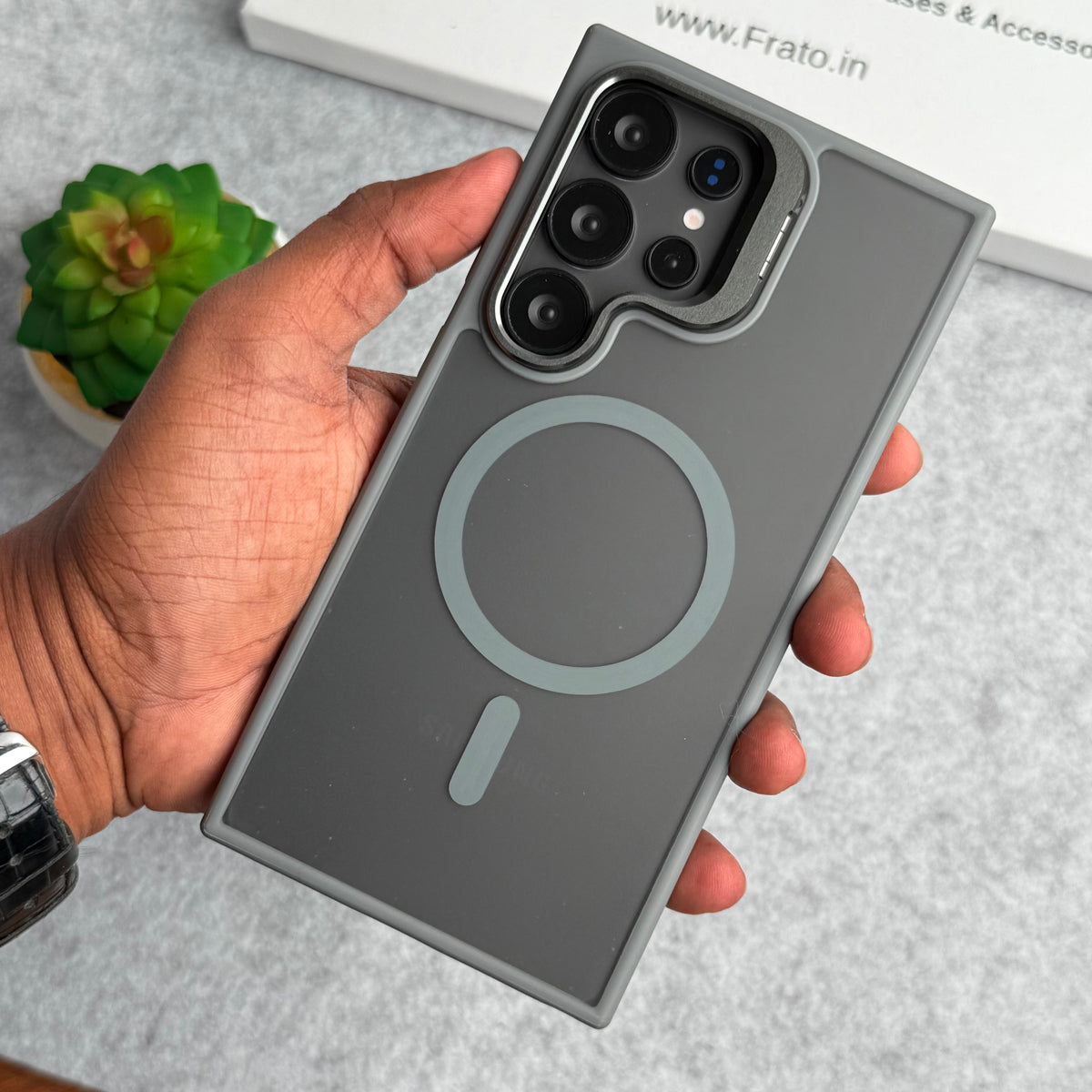 Samsung Galaxy S25 Ultra Smoke MagSafe Cover With Metal Camera Bump Ki ...